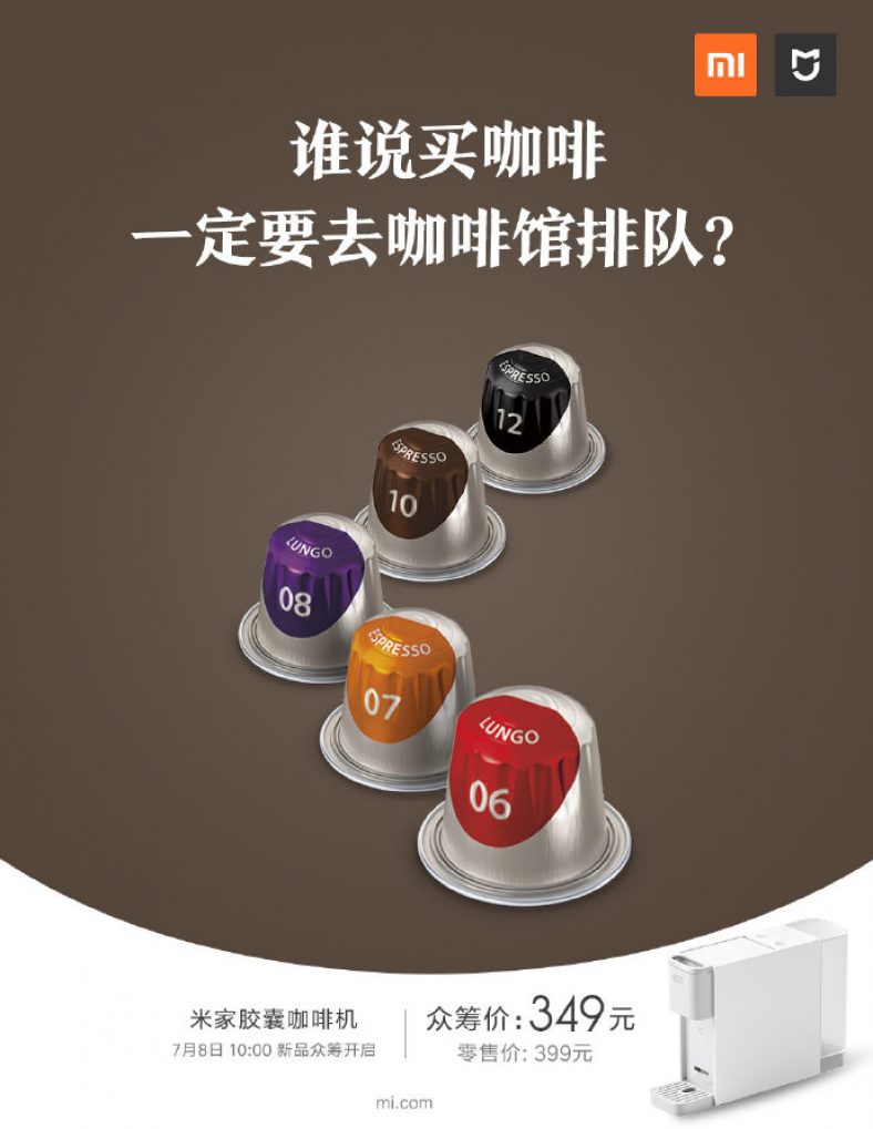 Xiaomi presents the new Mijia Capsule Coffee Machine ... what a love of ...