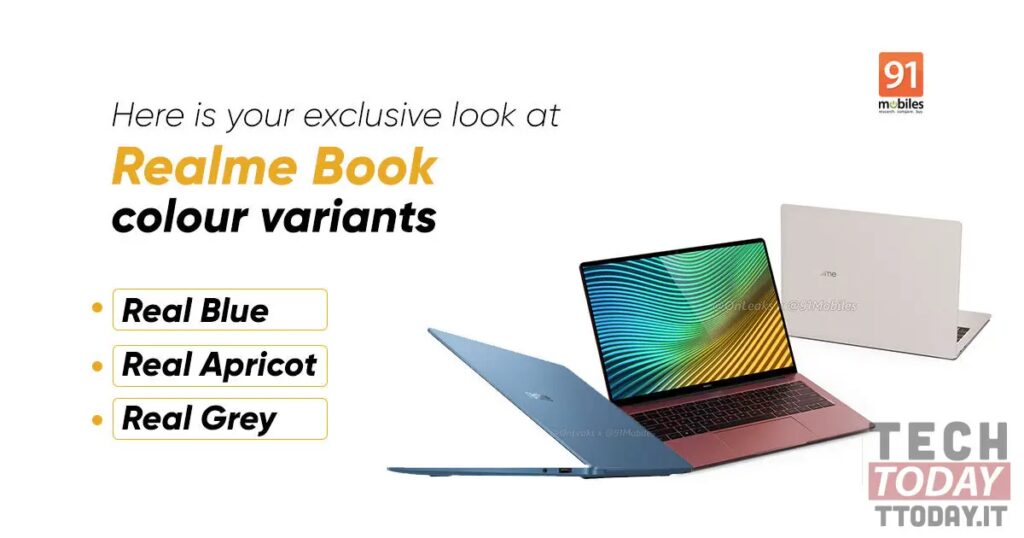 Realme Book: new render reveals the different colors | XiaomiToday.it