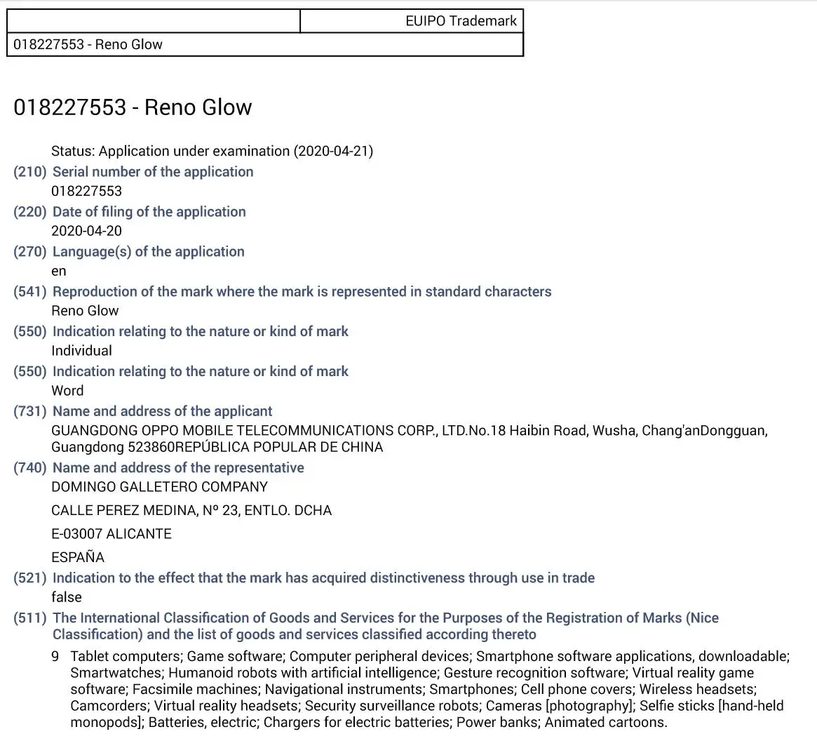 Oppo Reno Glow: the new brand appears. What will it be? | XiaomiToday.it