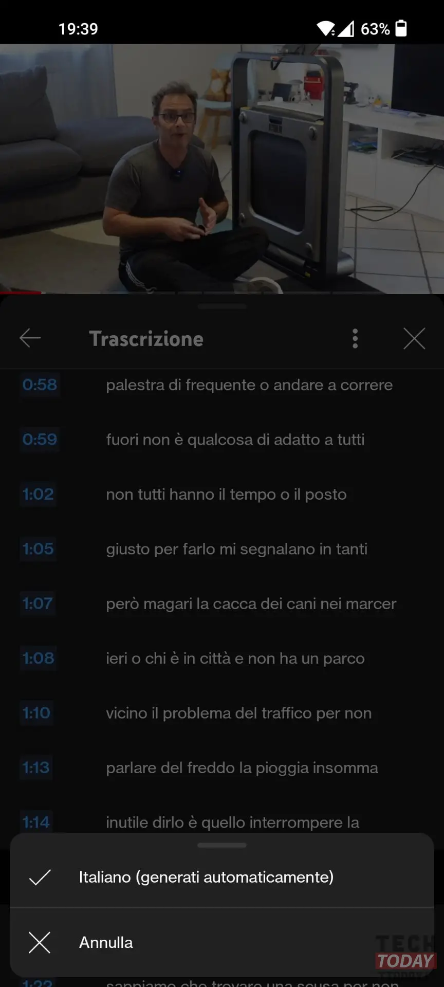 YouTube su Android si aggiorna: finalmente la trascrizione dei video